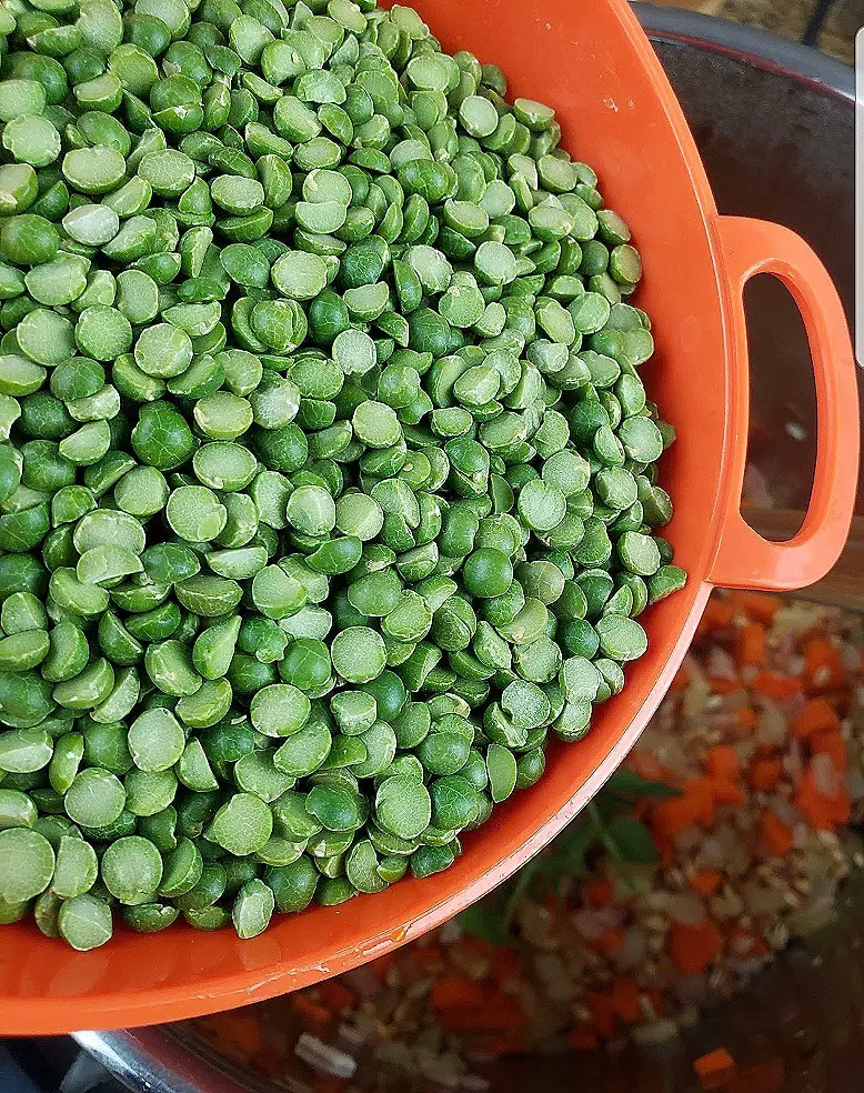 Instant Pot Split Pea Soup with Farro Grains | Salt Sugar Spice