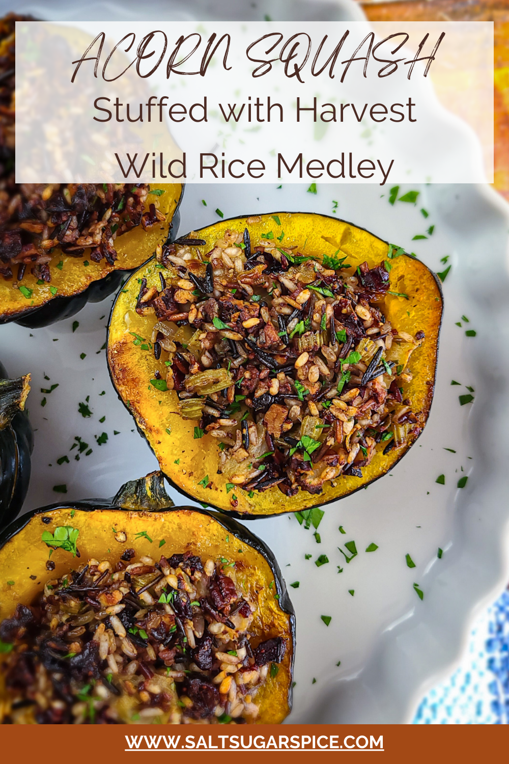 Maple Roasted Squash Stuffed with Harvest Wild Rice Medley